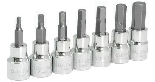 Juego De Dados Con Puntas Allen Hexagonal Surtek® Métricos | MercadoLibre