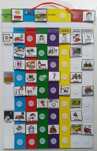 Material Visual Para Niños Con Autismo Agenda Pictogramas | Meses sin ...