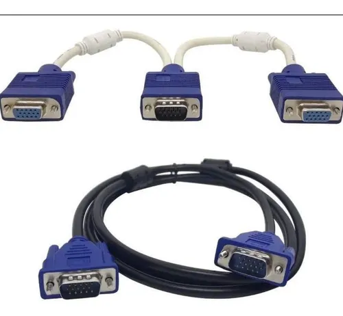 Cabo Y 1 Vga(macho) X 2 Vga(fêmea) + Cabo Vga De 3 Metros ... Cabo Y 1 Vga(macho) X 2 Vga(fêmea) + Cabo Vga De 3 Metros ...