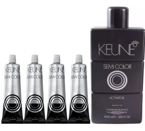 Kit 4 Keune Semi Color Cores Tonalizante + Activador 1000ml ... Kit 4 Keune Semi Color Cores Tonalizante + Activador 1000ml ...