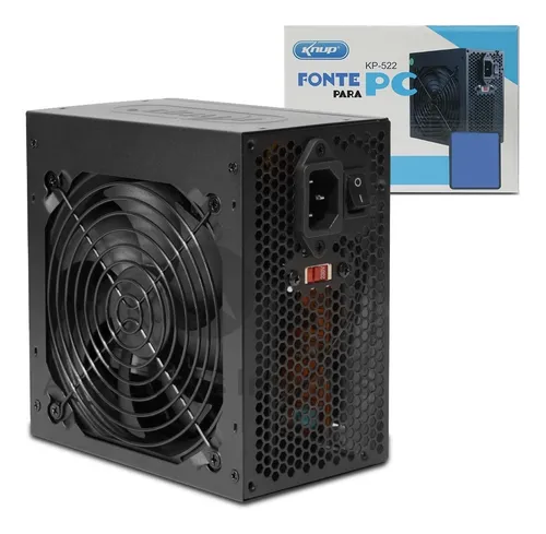 Fonte Atx 500w Reais 20 4p Super Silenciosa Para Pc Bivolt Frete Grátis