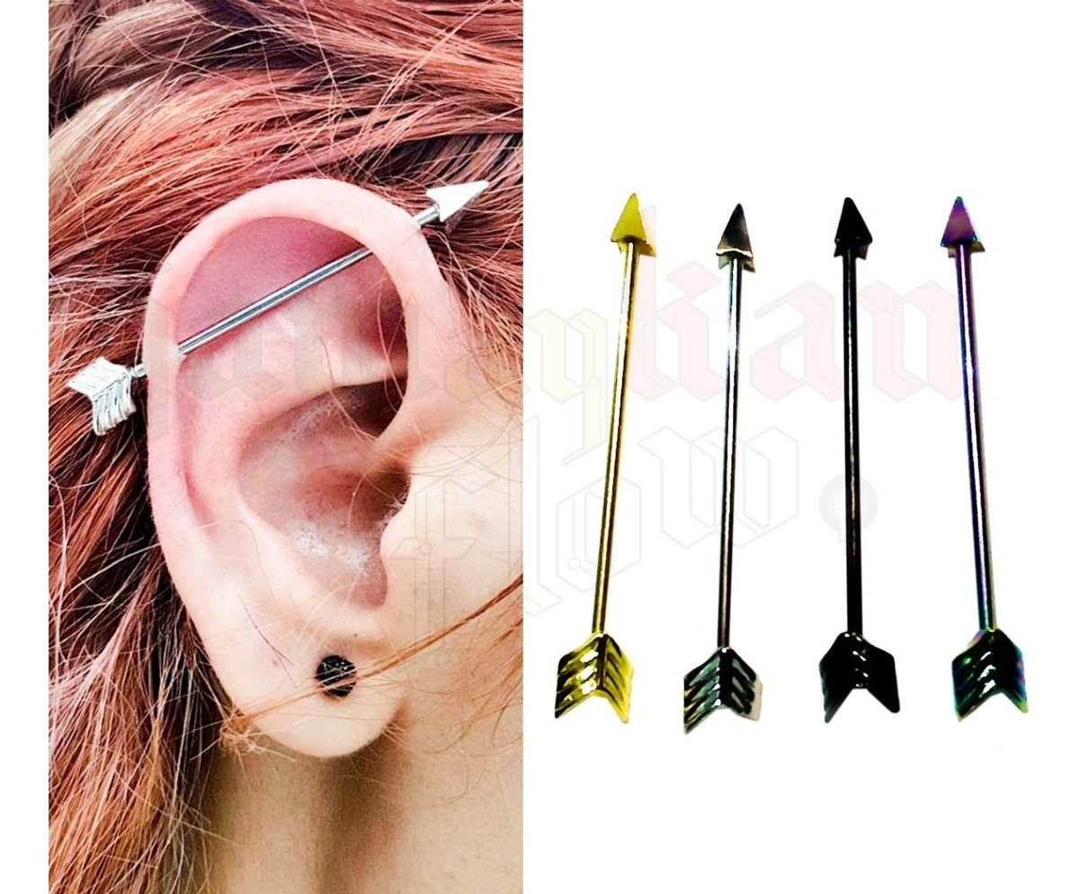 4 Piercing Industrial Flecha Para Oreja Acero Inoxidable | Meses sin ... 4 Piercing Industrial Flecha Para Oreja Acero Inoxidable | Meses sin ...