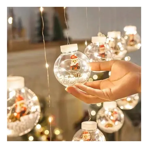 Luces Cascada Led Esfera Navideñas De 3m Calido Cuotas Sin Interés