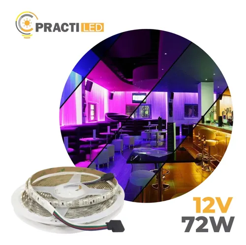 Tira Led Exterior Rgb 5050 Rollo 5 Metros Adhesiva Calidad