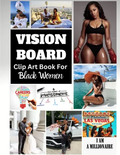 Libro Vision Board Clip Art Book For Black Women 300 Pict Cuotas