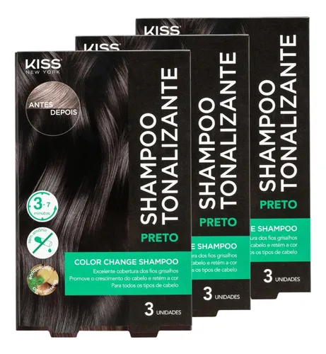 Shampoo Tonalizante Color Change Kiss Ny Kit C/3 Pçs | MercadoLivre