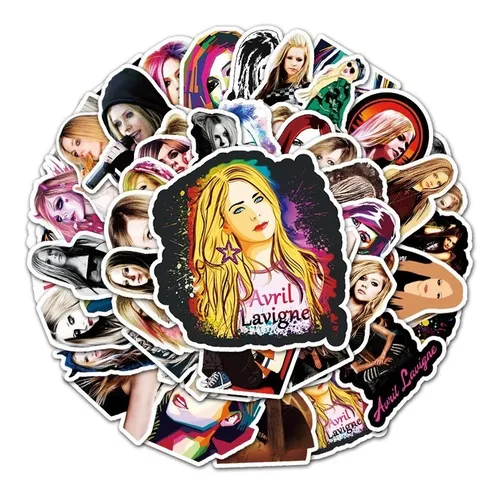 Avril Lavigne Set De 50 Stickers Calcomanias Pegatinas