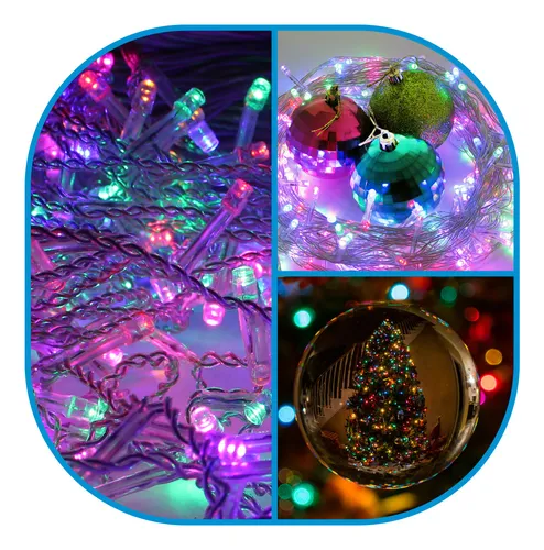 12 Series Navideñas Cascada De 300 Leds Luz Multicolor 6mts Envío Gratis