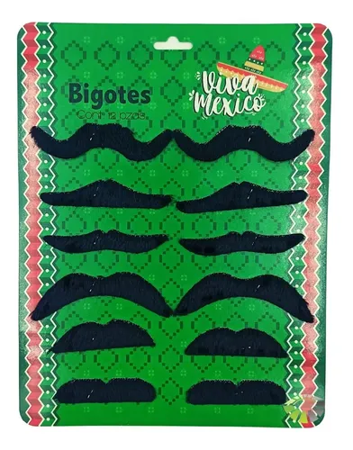 12 Bigotes Para Festejar Fiestas Patrias Con Adhesivo | MercadoLibre