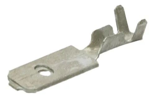 Kit 100 Terminais Estanhado Espada Macho 6,3mm Sem Trava | Frete grátis