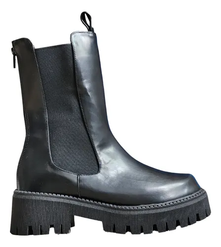 Botas Combat Negro Con Elástico Para Dama Luné Calzado | Meses sin interés Botas Combat Negro Con Elástico Para Dama Luné Calzado | Meses sin interés