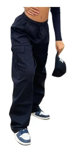 Calça Skatista Cargo Básica Bolso Lateral Boca Larga Unisex Mercadolivre