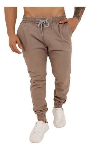Calça Jogger Sarja Masculina Punho E Cos De Elastico Revesst