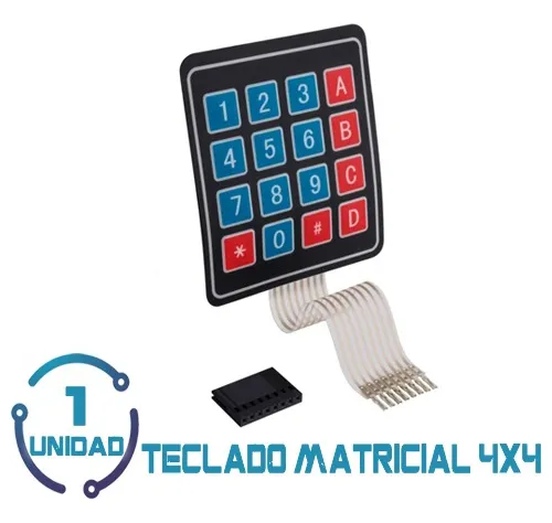 Teclado Matricial Membrana 4x4 Keypad 8 Pines Esp32 Arduino | MercadoLibre