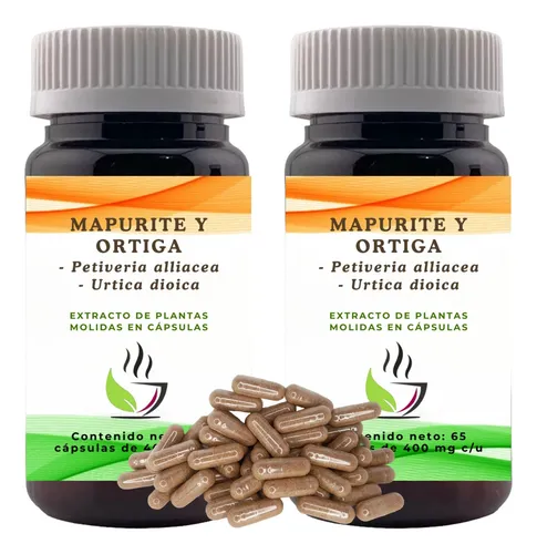 2 Té De Hierbas Mapurite Y Ortiga Frasco Con 65 Piezas | Envío gratis