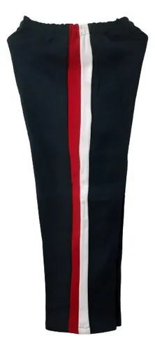 Pantalón Pants Escolar Azul Marino Franjas Rojo Y Bco T 8 Envío Gratis