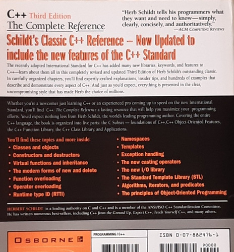 Livro: C++ - Complete Reference, Herbert Schildt -conservado | MercadoLivre Livro: C++ - Complete Reference, Herbert Schildt -conservado | MercadoLivre