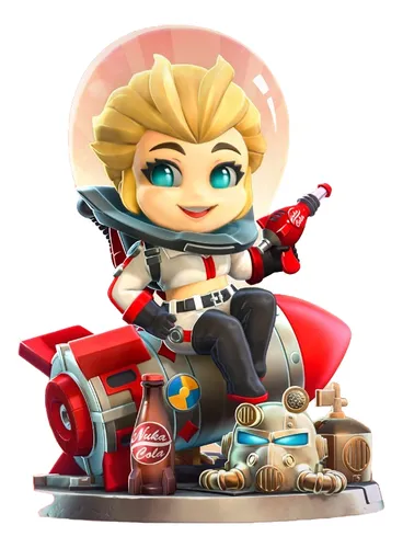 Chibi Nuka Girl | Fallout 4 Colecionável Resina 18cm | Parcelamento sem ...