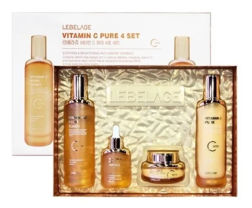 Cremas Coreanas Tratamiento Facial De Vitamina C 3set 12pz Meses Sin