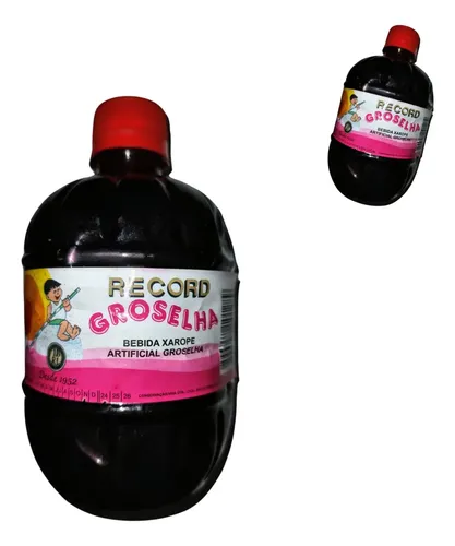 Xarope Groselha Concentrado Alimentar Garrafa 500ml Record | MercadoLivre