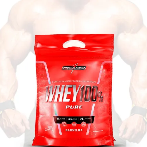 Whey Protein 100 Purê 907gr Refil Integral Medica Frete Grátis