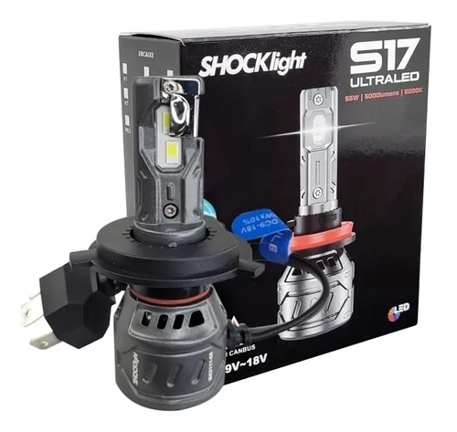 Par Lampada Bi Led Alta E Baixa Ultra Led S17 H4 Shocklight | Frete grátis Par Lampada Bi Led Alta E Baixa Ultra Led S17 H4 Shocklight | Frete grátis
