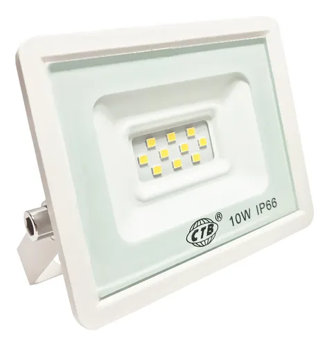 Refletor Led 10w Holofote Bivolt Prova Luz Branco Quente