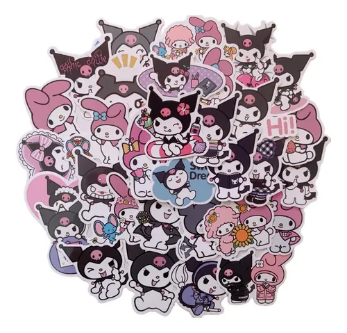 100 Pegatinas Stickers Hello Kitty Kuromi Y Melody Meses Sin