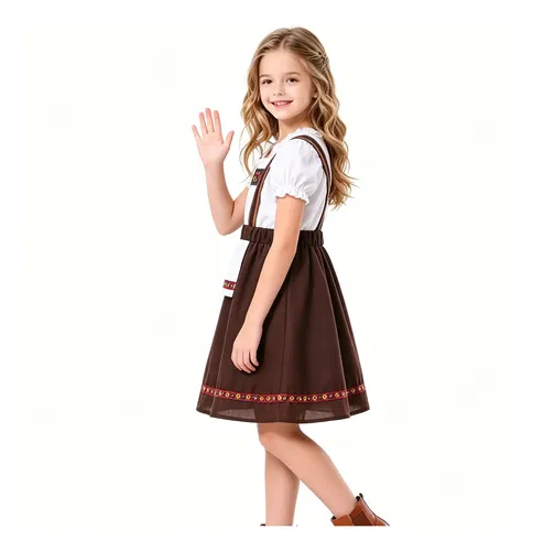 Vestido Oktoberfest Niña Tradicional Marrón | MercadoLibre