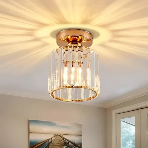 Lawuto Lámpara De Pared Lámpara De Techo Cristal Moderna Decorativa ...