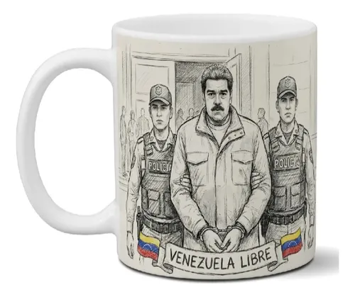 Taza Ceramica Nicolas Maduro Preso Venezuela Libre Blanco Nicolas ...