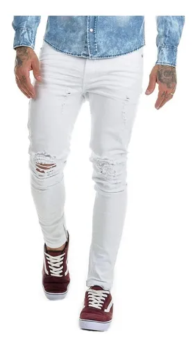 Calça Jeans Premium Rasgada Masculina Super Skinny Offert