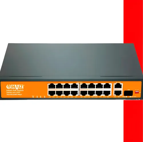 Switch Haiz Poe 16 Portas + 2 Uplink + 1 Sfp 10/100/1000mbps ...