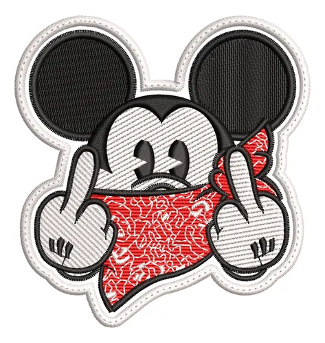 Parche Bordado Mickey Mouse Grosero 9.2x8.7cm De Calidad | Meses sin ...