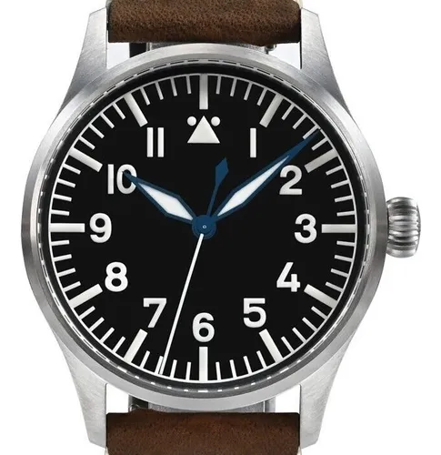 Relógio San Martin Militar Flieger Safira Couro Movmt Seiko ... Relógio San Martin Militar Flieger Safira Couro Movmt Seiko ...