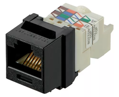 Conector Keystone Jack Cat6 Rj45 Hembra Panduit Negro | Cuotas sin interés