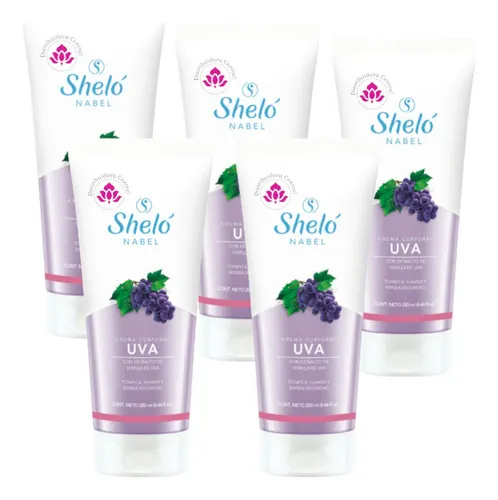 Crema Corporal Uva Shelo Nabel® 250ml. 5 Piezas | MercadoLibre Crema Corporal Uva Shelo Nabel® 250ml. 5 Piezas | MercadoLibre