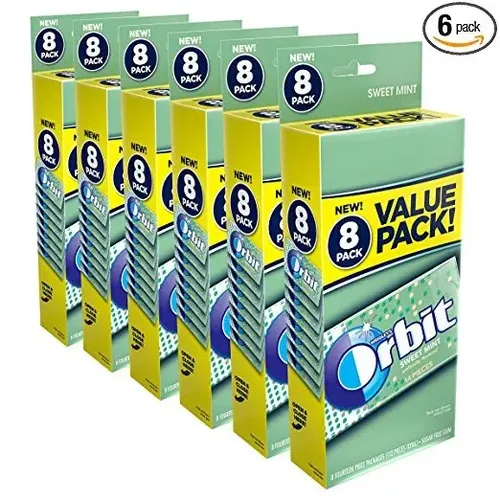 Orbit Menta Dulce Sugarfree Gum, 8 Count (paquete De 6) | Envío gratis