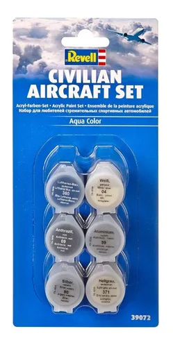 Set de 6 pinturas acrílicas de color aguamarina para aviones civiles ... Set de 6 pinturas acrílicas de color aguamarina para aviones civiles ...
