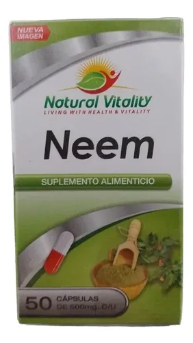 Capsulas Neem Natural Vitality 50 Cápsulas De 500mg Original | MercadoLibre
