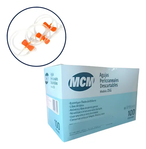 Equipo Pericraneal Aguja Butterfly Mariposa 25g X 100 Mcm | MercadoLibre