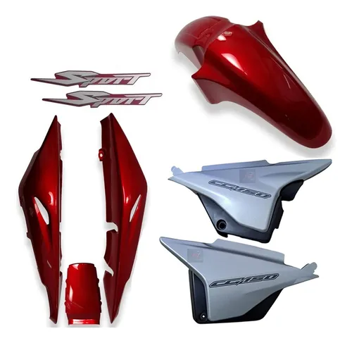 Kit Carenagem Titan 150 Sport Vermelho 2008 C Adesivo Frete Grátis