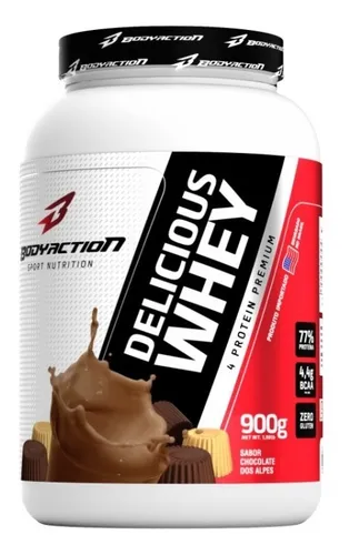 Delicious Whey 900g Body Action Sabor Chocolate Mercadolivre