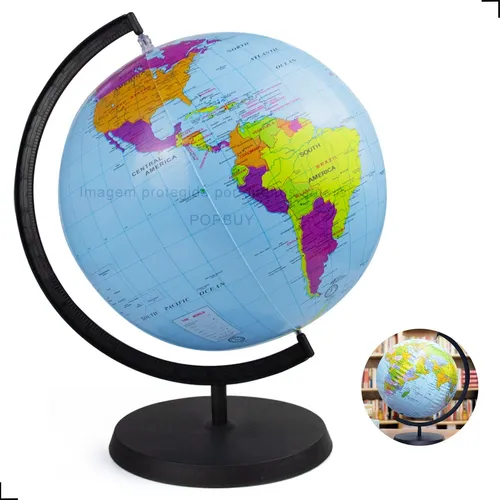 Globo Terrestre Giratório Decoração Mapa Mundi Global Mesa Mercadolivre