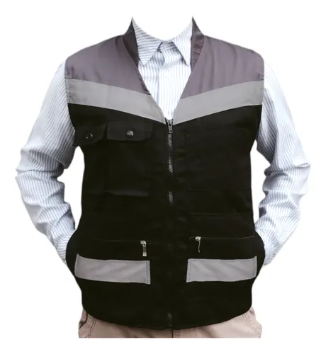 Chaleco Seguridad Industrial Textil Gabardina Premium | Envío gratis