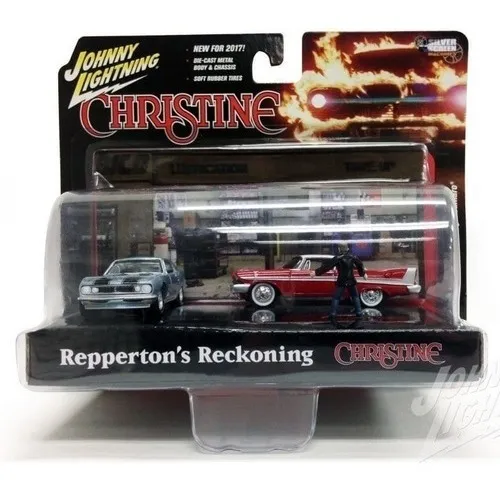 Johnny Lightning Christine 58 Plymouth Fury + Camaro Diorama Johnny Lightning Christine 58 Plymouth Fury + Camaro Diorama
