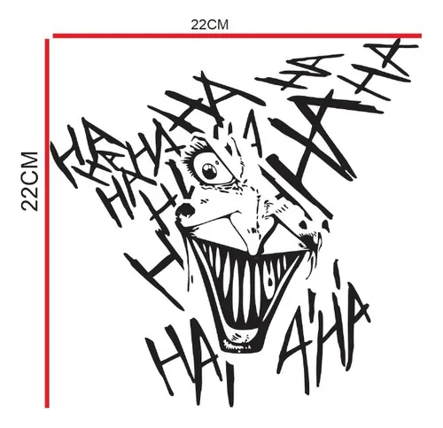 Calcomania Vinil Risa Joker Hahaha Auto O Moto | Meses sin interés