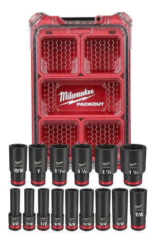 Juego De Dados 1/2 Sae 15pz Impact Duty Milwaukee 49-66-6802 | Meses ...