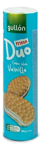 Biscoito Recheado Mega Duo Vanilla Gullón 500g Mercadolivre