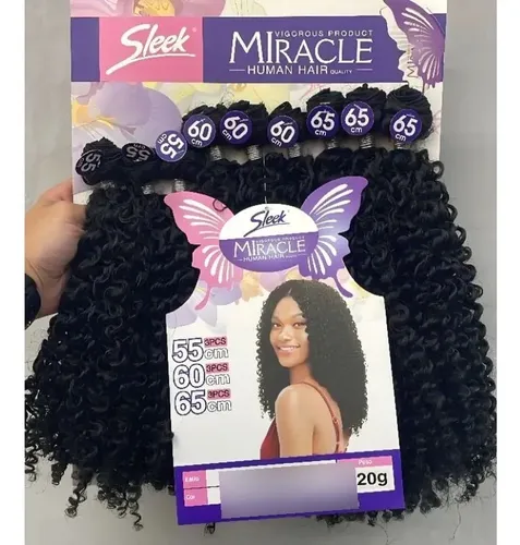 Kit 2 Cabelo Cacheado Iris Plus Miracle Sleek Bio Humano | Frete grátis